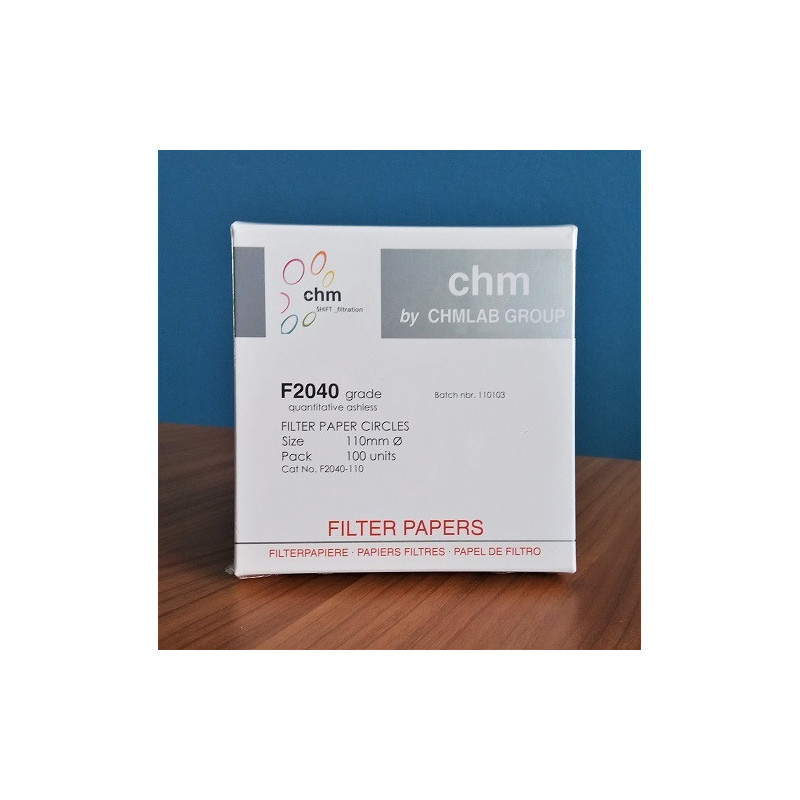 Papel filtro F2040 de ø¸150 mm.