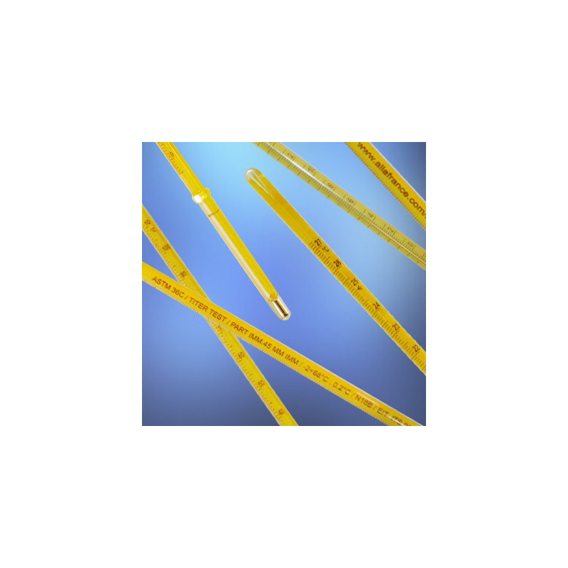 Termometro ASTM 120C de Mercurio +38.6+41.4°C.